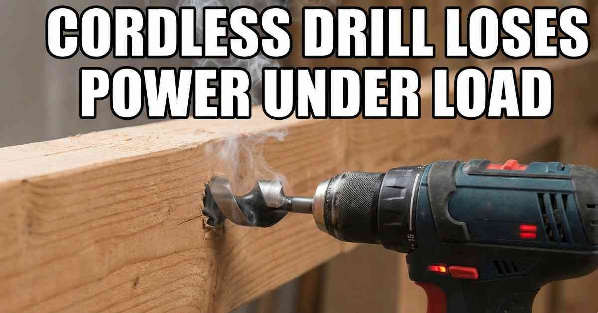 Cordless Drill Loses Power Under Load: 6 Shocking Reasons
